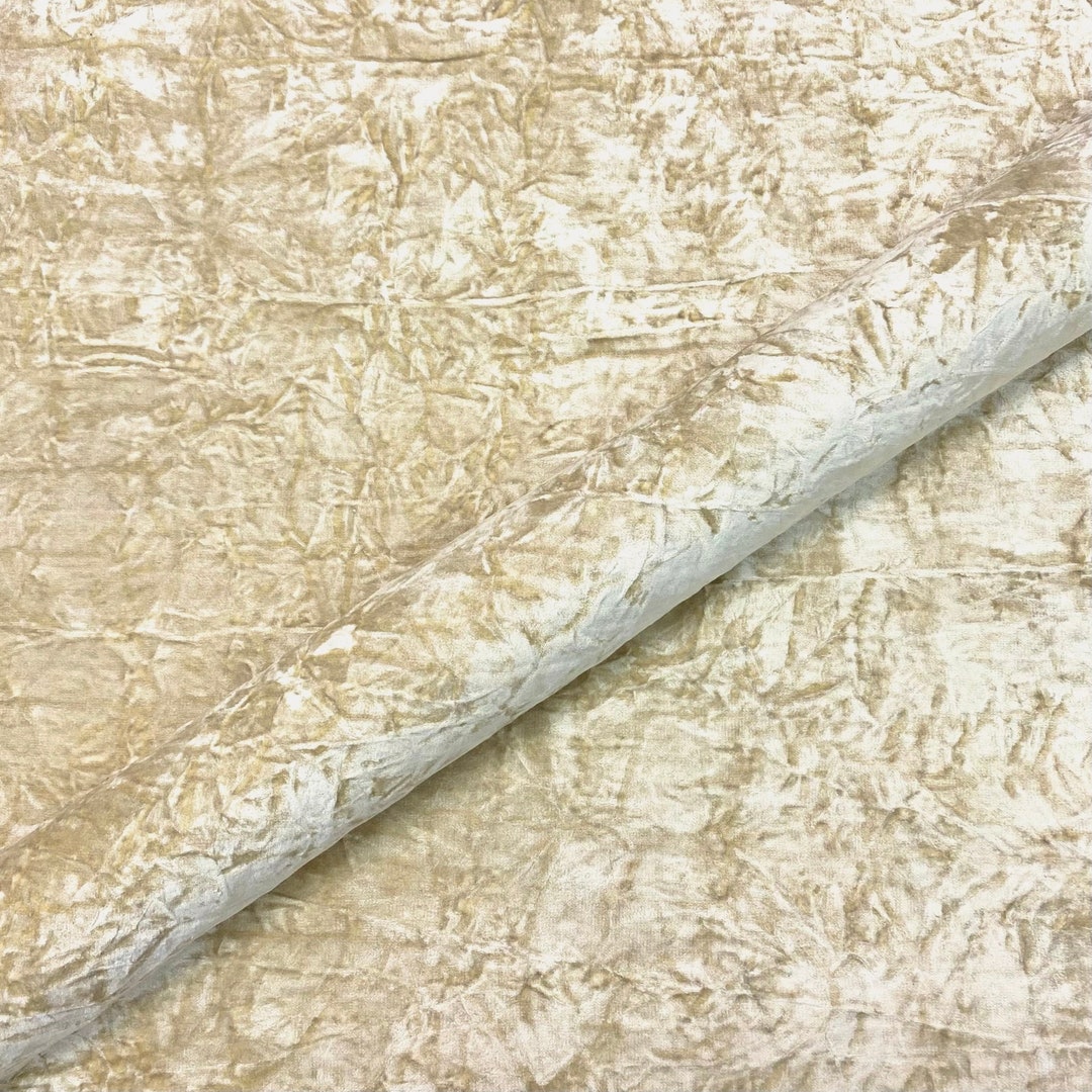 Beige Luxe Solid Crushed Velvet Upholstery Fabric 54 - Etsy