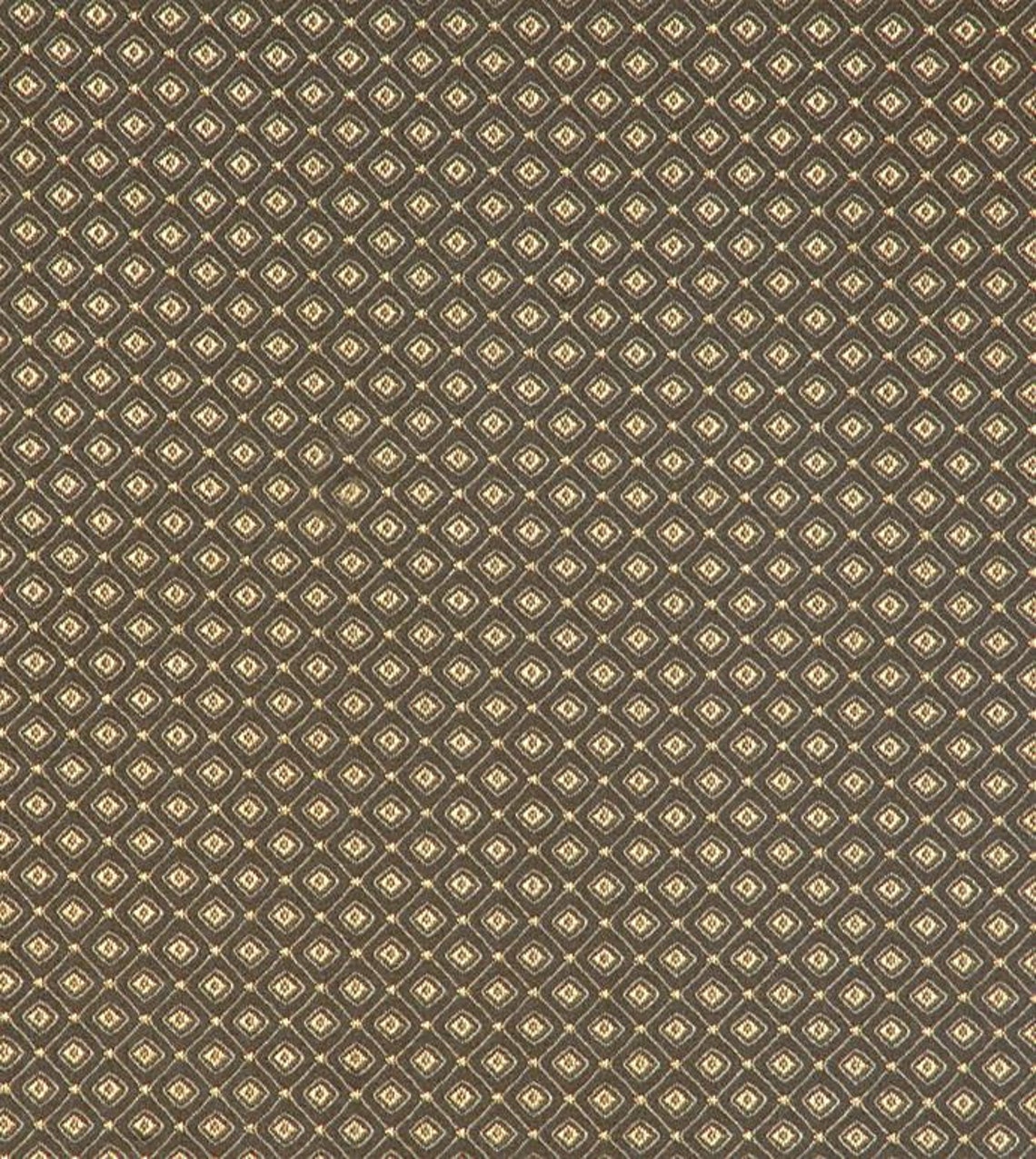 Vintage Gold Diamond Patterned Upholstery Fabric by the Yard - Etsy
