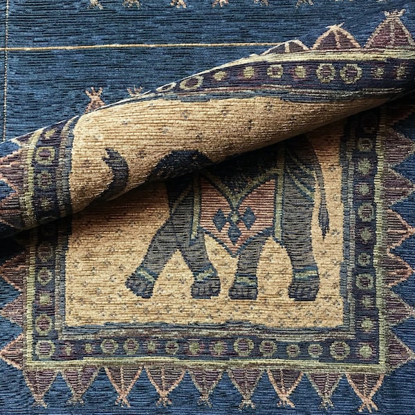 Navy Blue Elephant Tapestry - Etsy