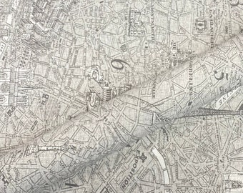 Vintage Map Upholstery Fabric - Etsy