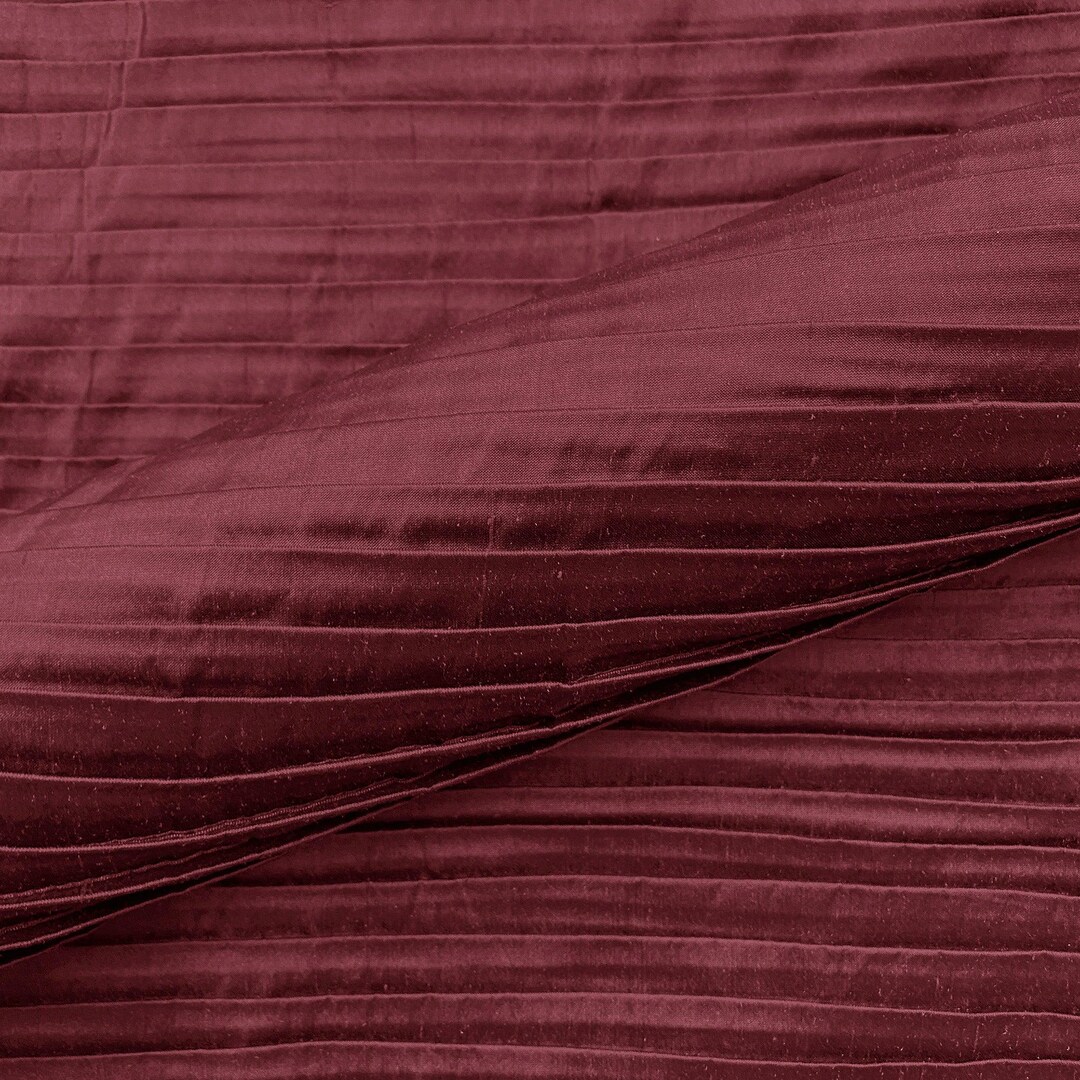 Tela de tapicería plisada Scala Garnet 100% seda de 48" - Etsy España