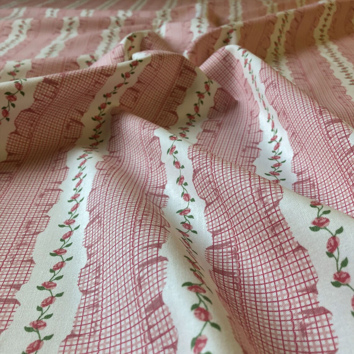 Blush Pink Farmhouse Floral Cotton Upholstery Fabric 54 - Etsy