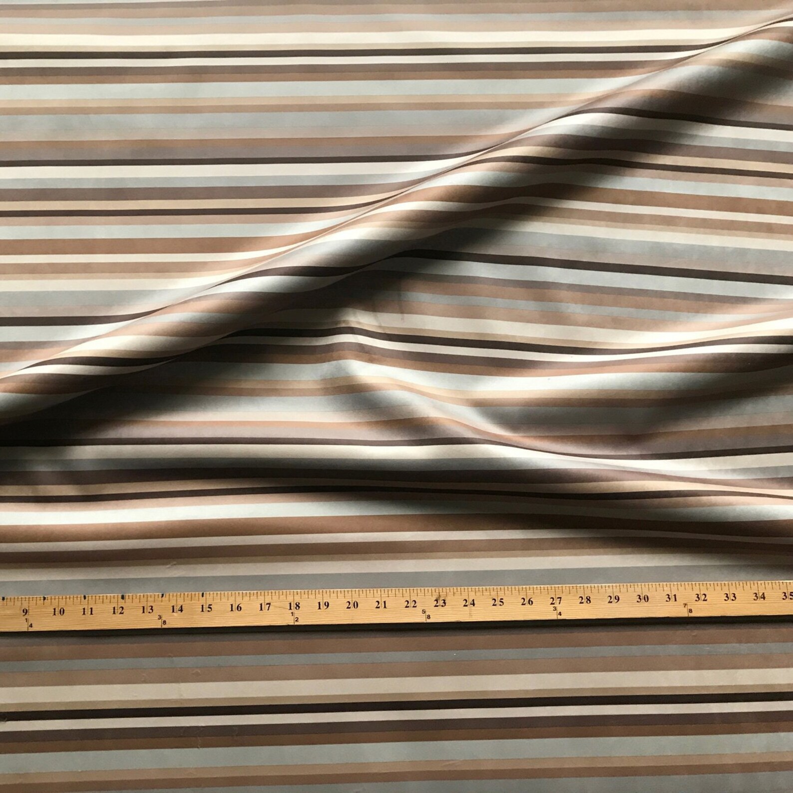 Tan Contemporary Stripe Cotton Upholstery Fabric 54 - Etsy
