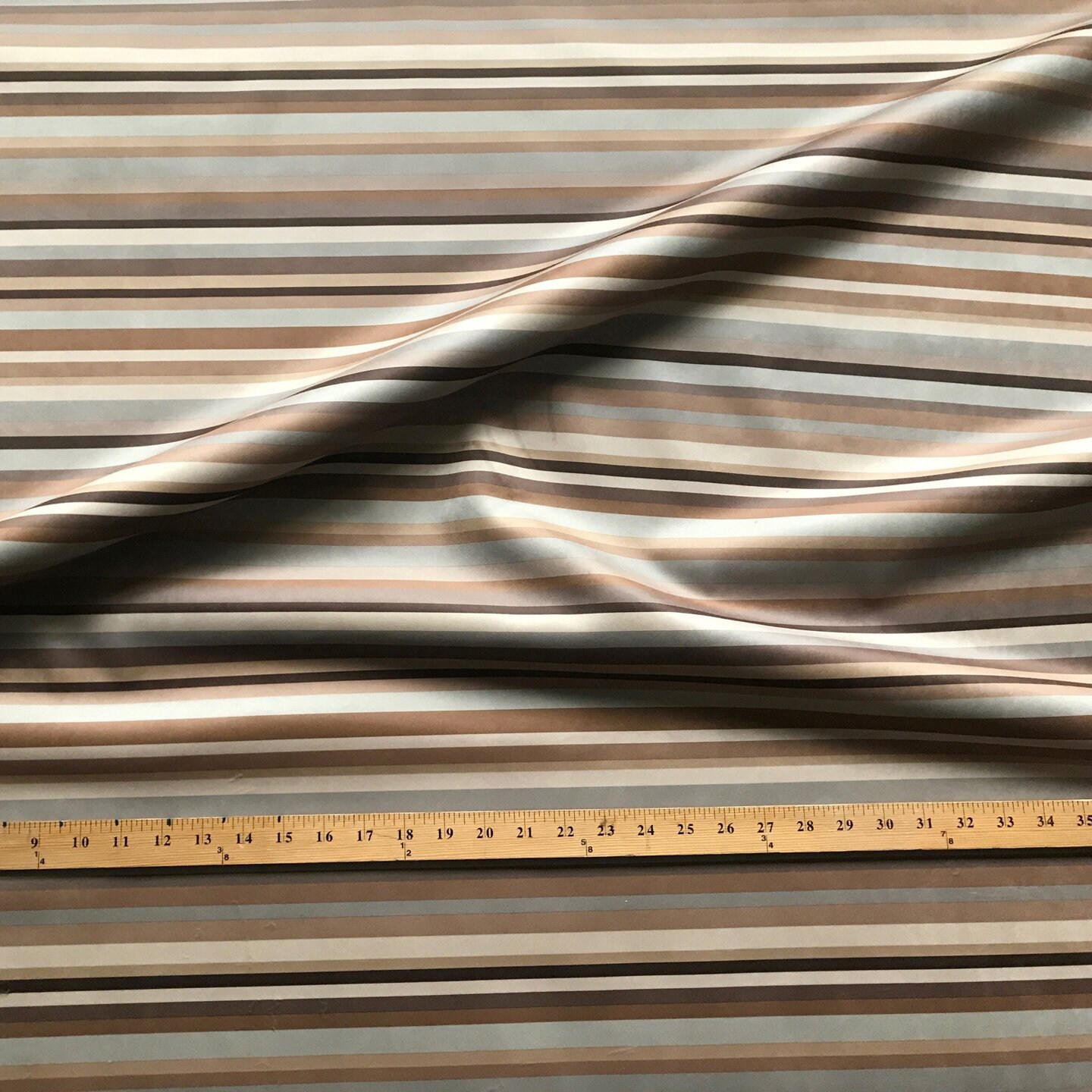 Tan Contemporary Stripe Cotton Upholstery Fabric 54 - Etsy