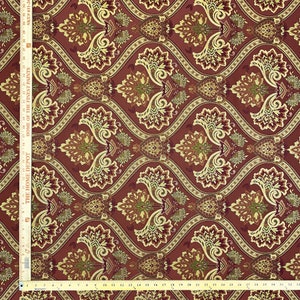 Maroon Traditional Floral Damask Upholstery Fabric 54 - Etsy