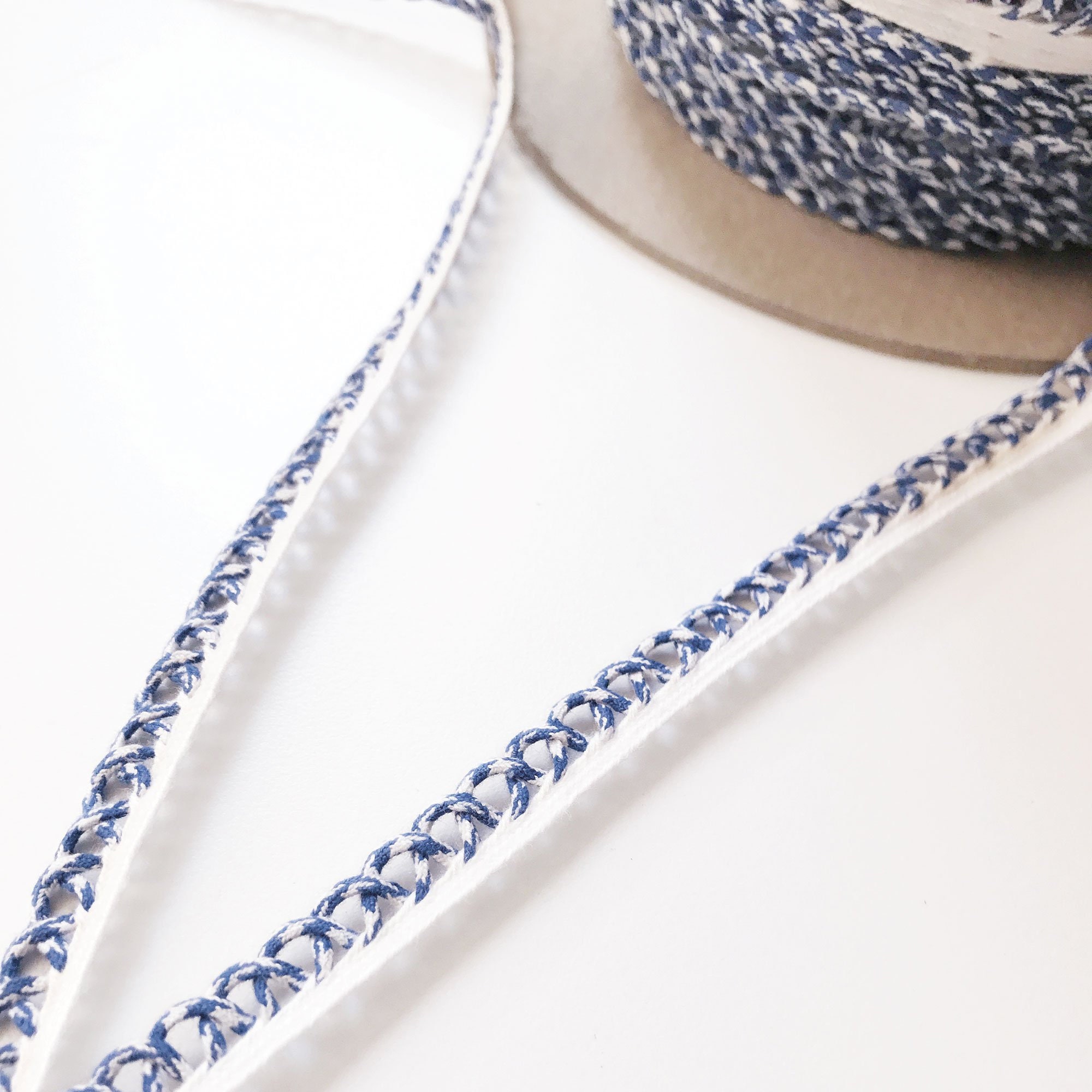 Blue and White High Quality Decorative Loop Trim by the Yard - Etsy