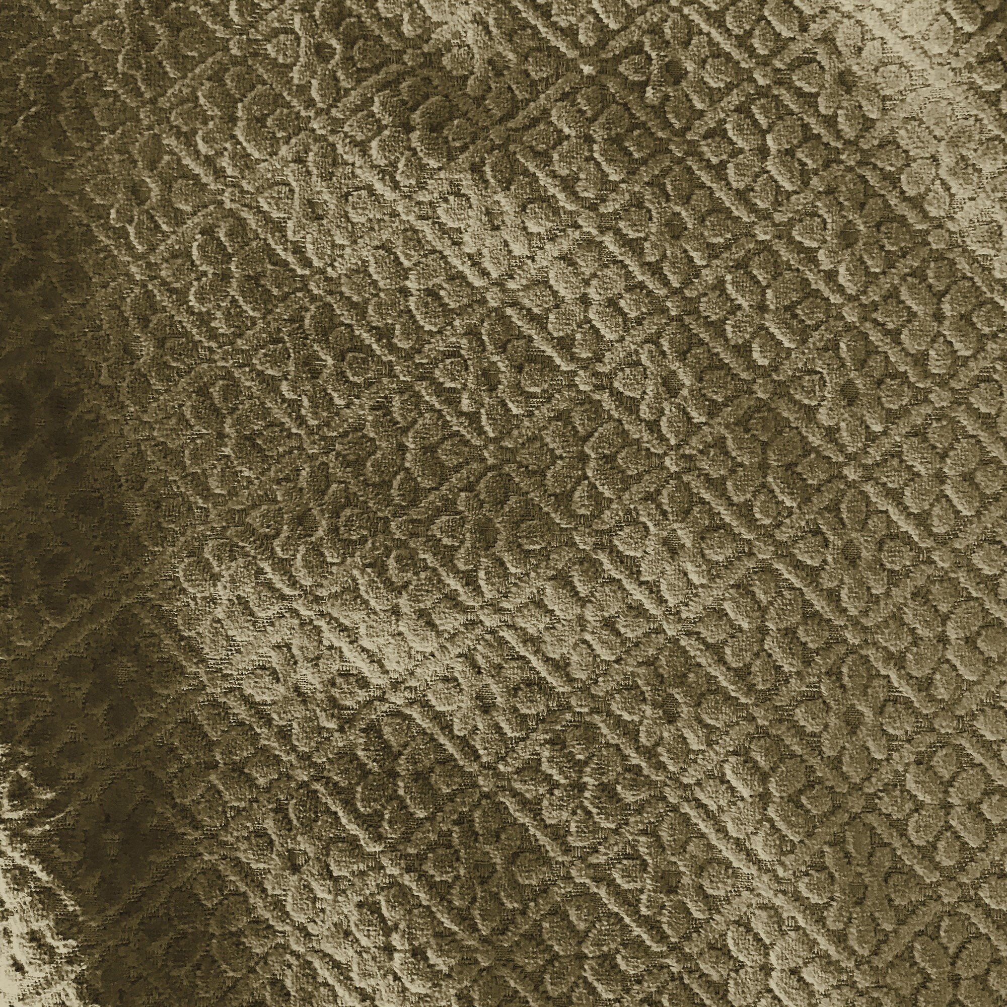 Dark Tan Textured Floral Trellis Upholstery Fabric 56 | Etsy