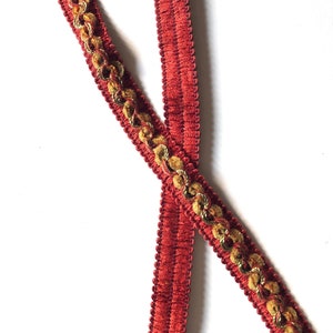 Scarlet and Mustard High Quality Decorative Gimp Trim by the Yard - Etsy
