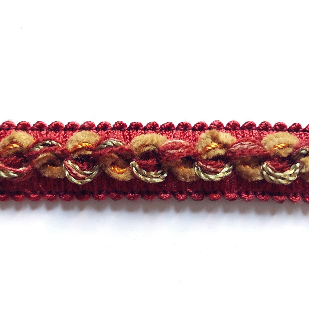 Scarlet and Mustard High Quality Decorative Gimp Trim by the Yard - Etsy