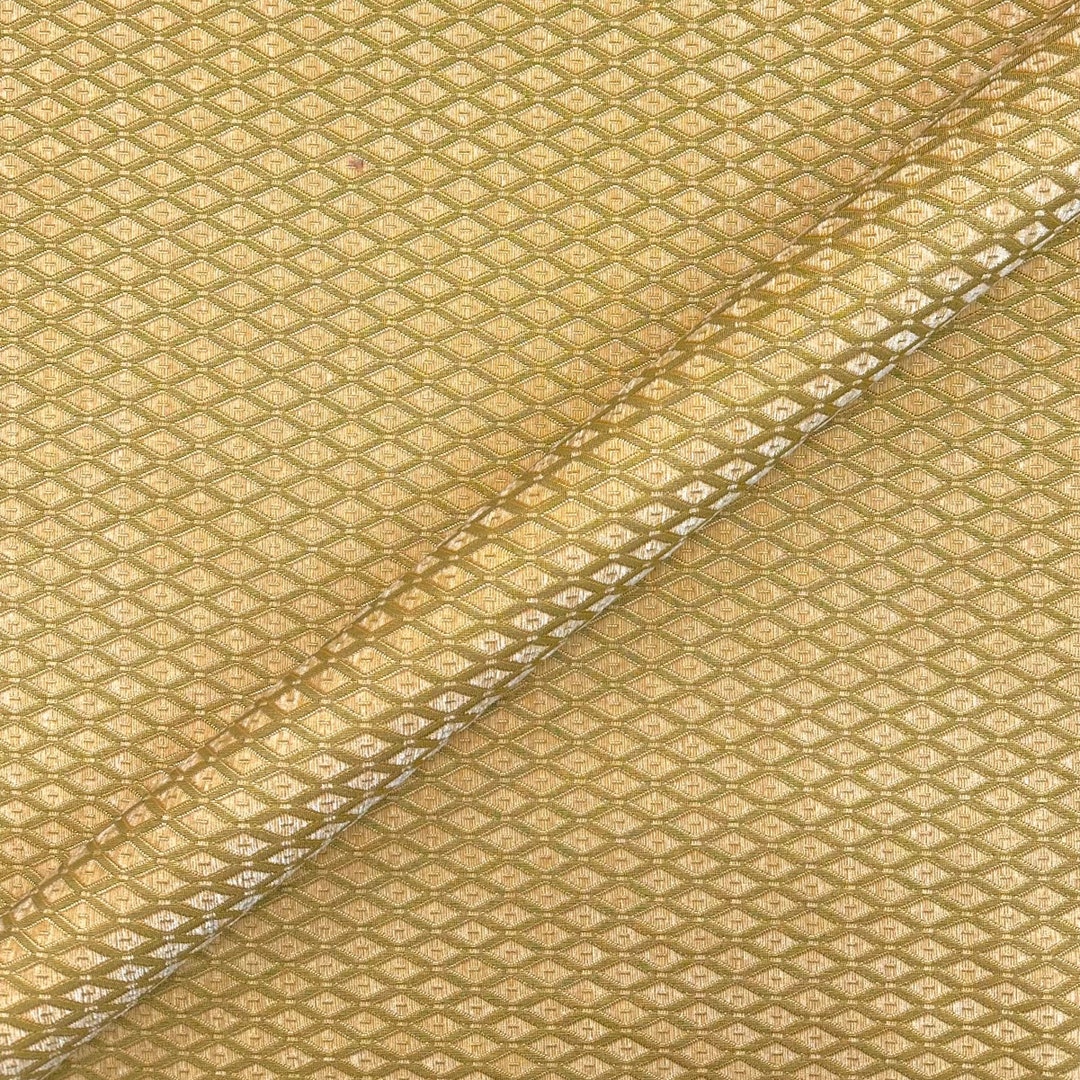 Upholstery Fabric Elegant Bold Durable Gold Diamond Geometric Jacquard ...