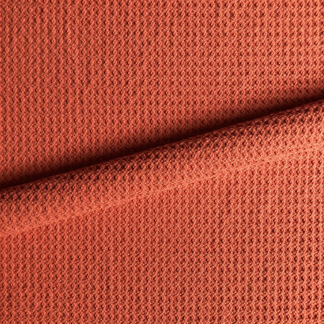 Orange Mod Textured Waffle Weave Upholstery Fabric 54 - Etsy