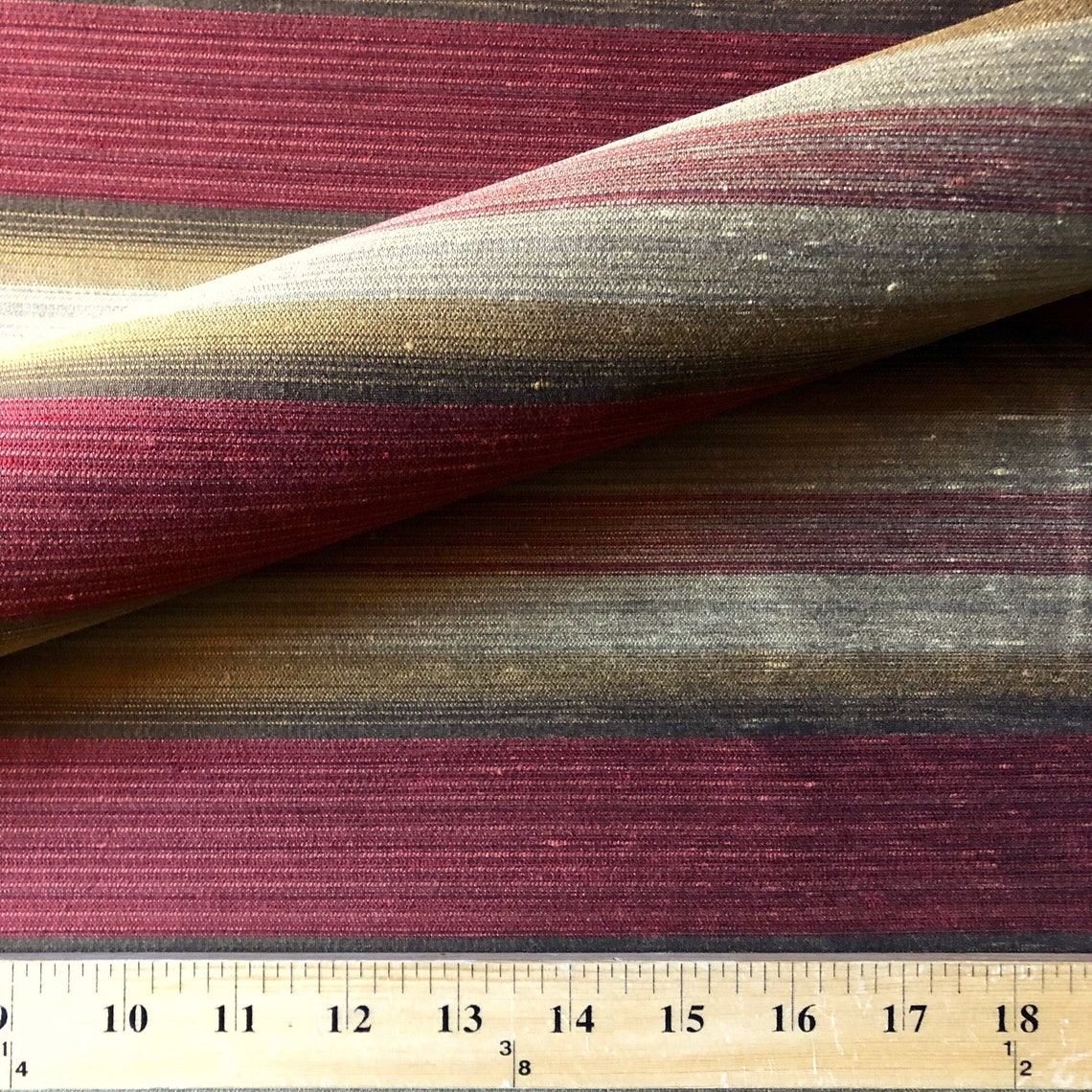 Festival Garnet Woven Stripe Upholstery Fabric 54 - Etsy