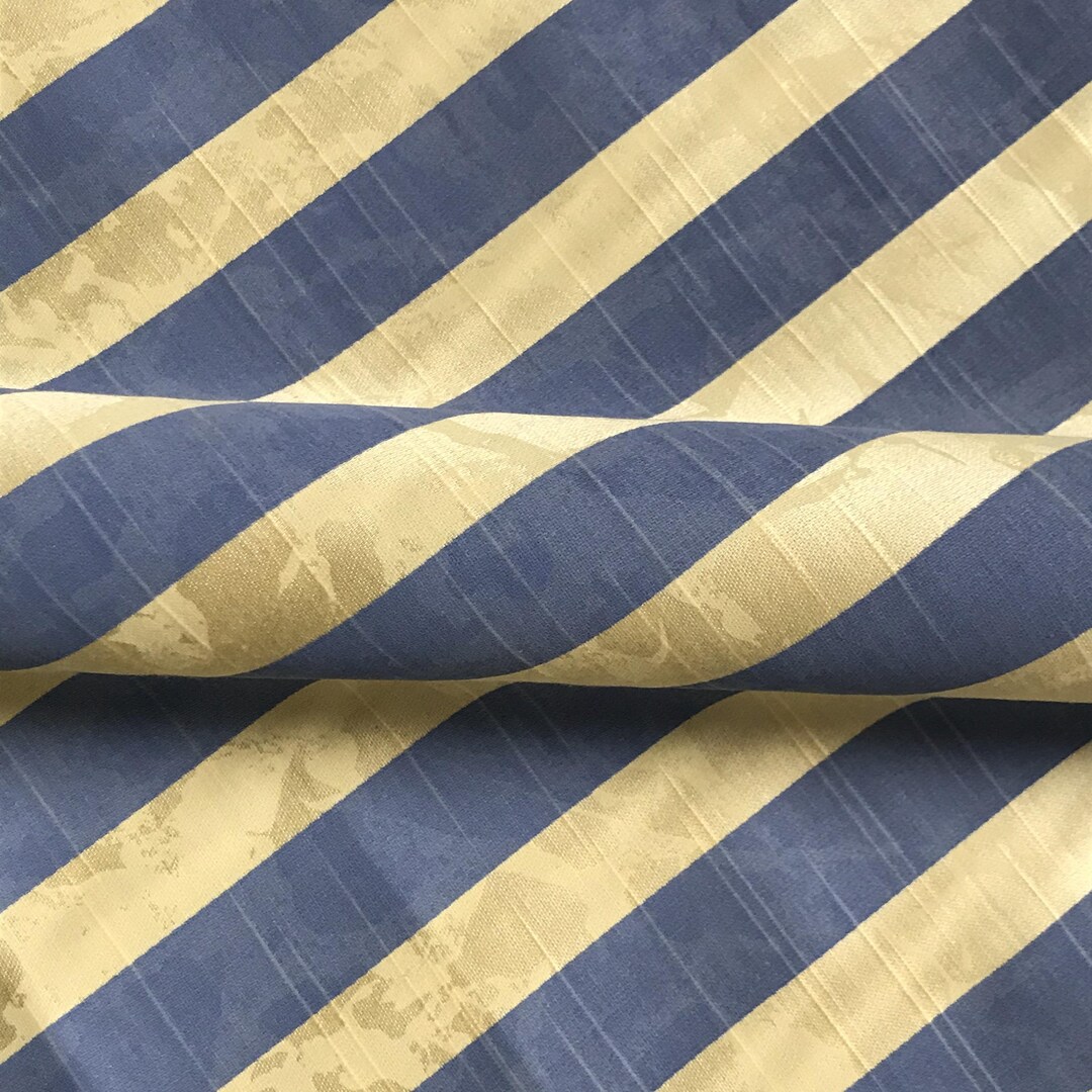 Upholstery Fabric Amber Yellow Blue Awning Stripe for Sofas Chairs ...
