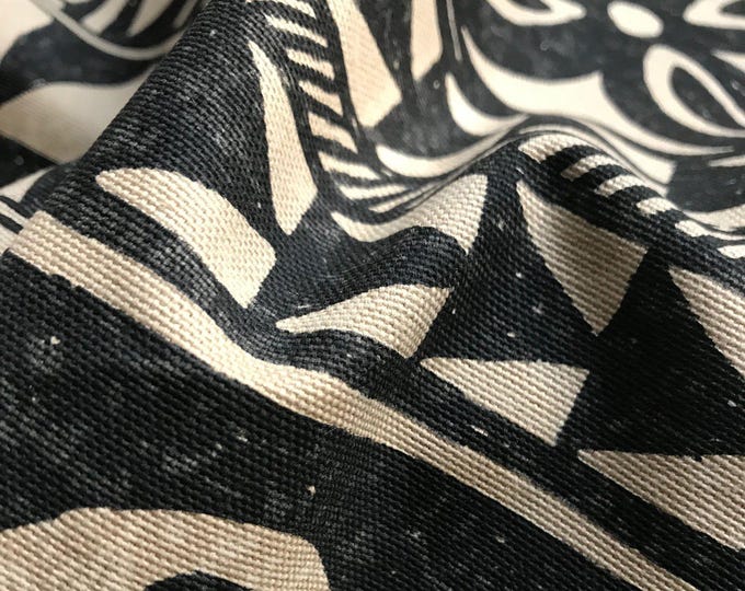 Upholstery Fabric Bold Stylish Durable Black Boho Southwestern Aztec ...
