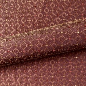 Deep Maroon Geometric Embroidered Upholstery Fabric 54 - Etsy
