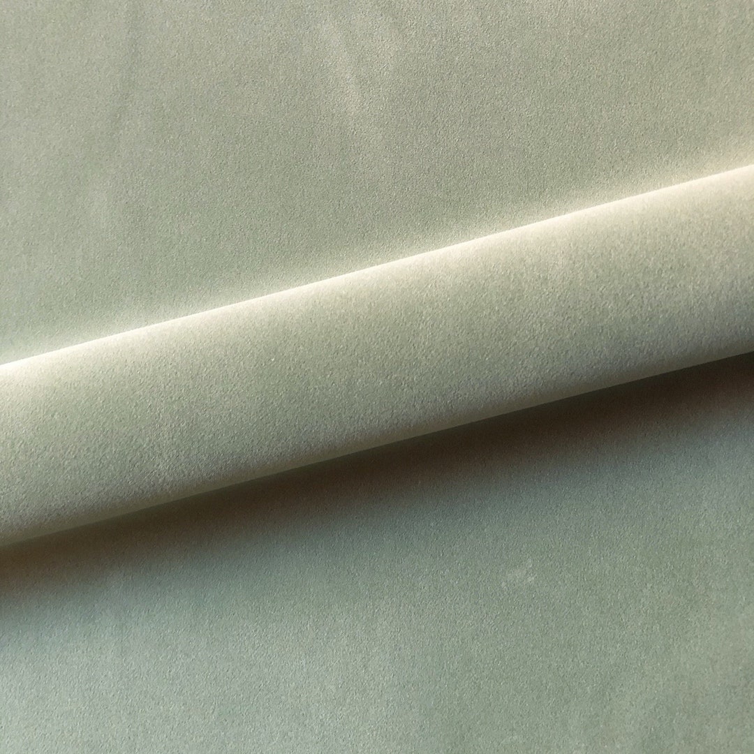 Modern Solid Lightweight Velvet Upholstery Fabric 54 in Stone Blue - Etsy