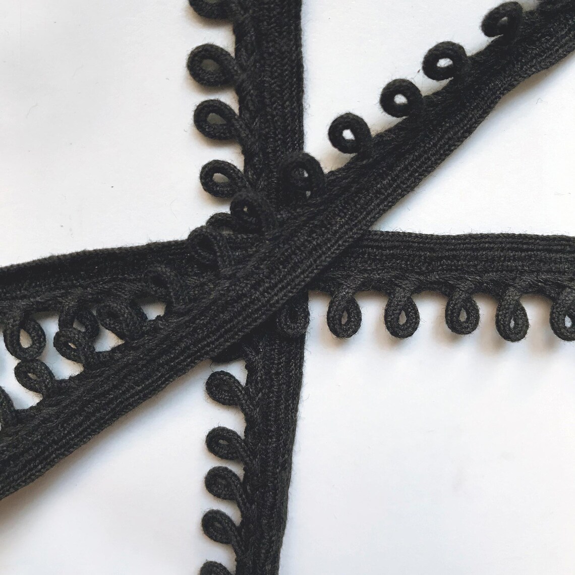 Black High Quality Decorative Loop Trim by the Yard - Etsy