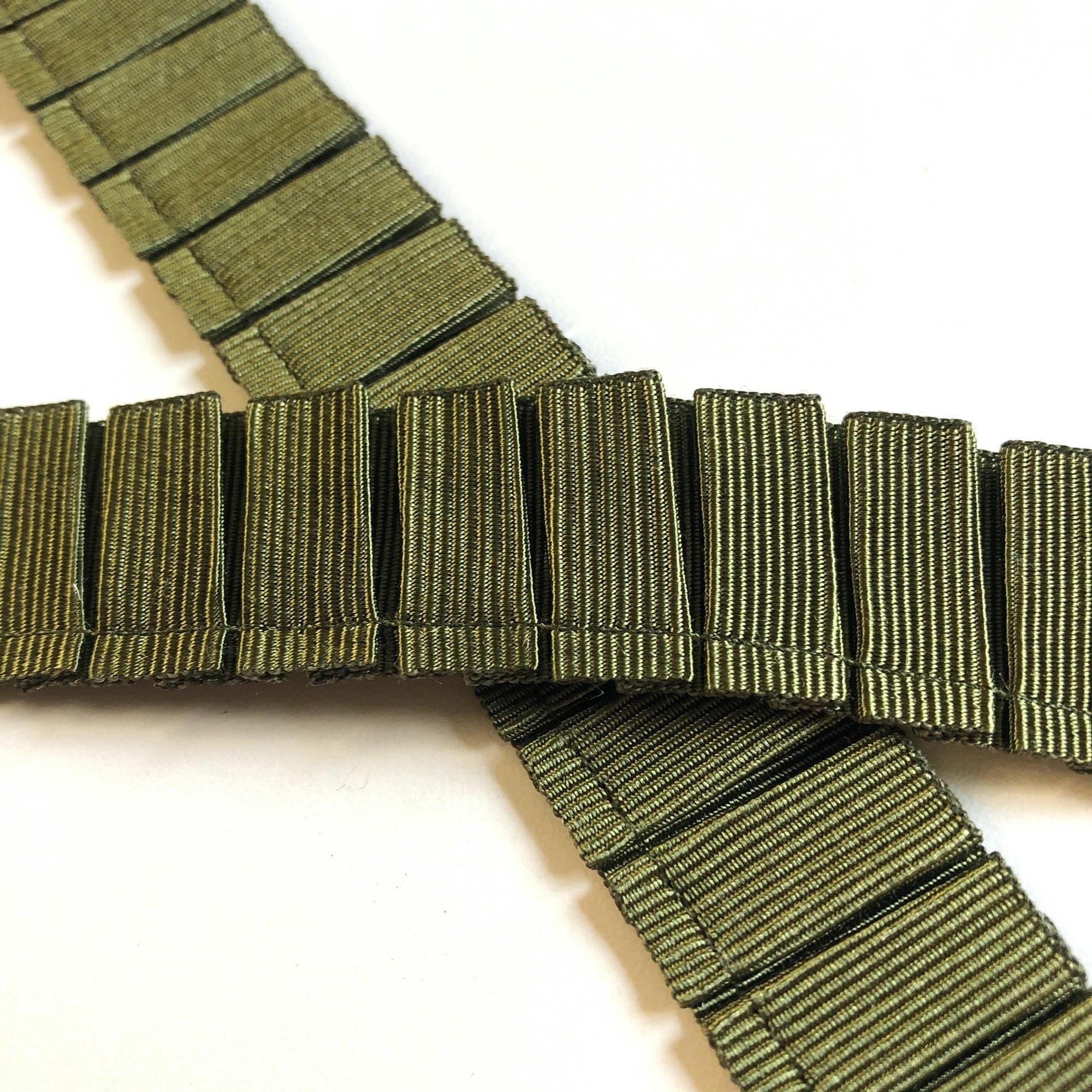 Olive High Quality Decorative Pleated Ribbon Trim by the Yard - Etsy