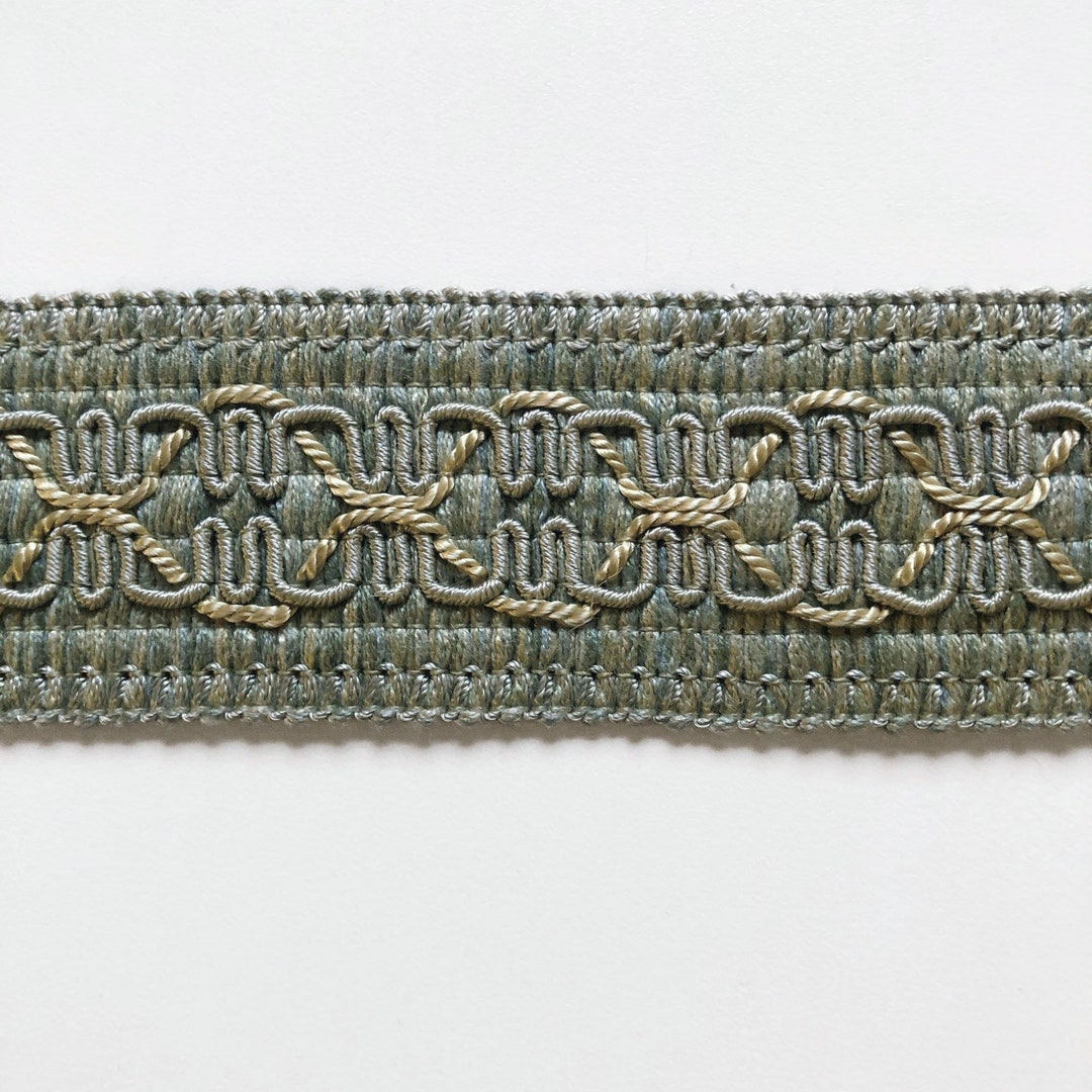 Silver and Blue High Quality Decorative Border Trim by the Yard - Etsy