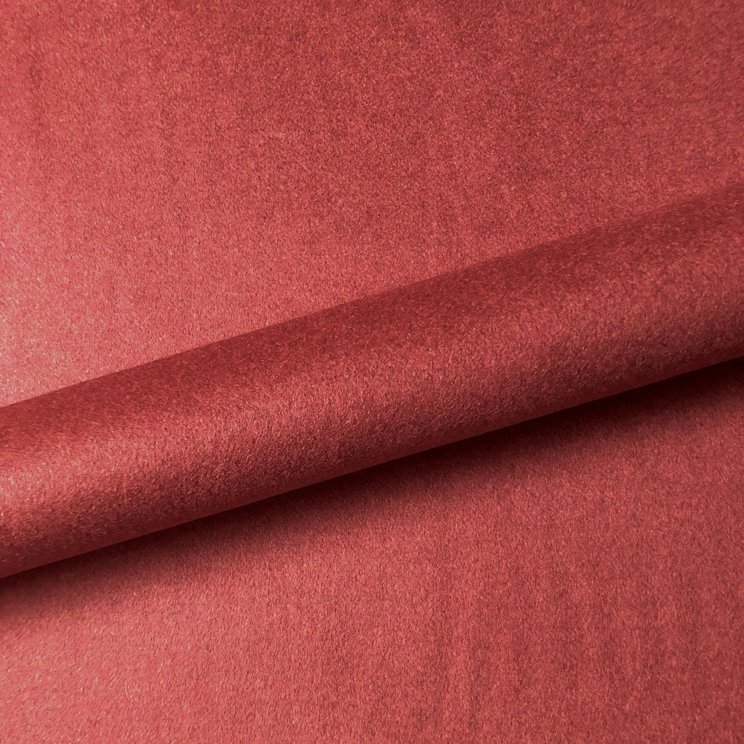 Cherry Red Solid Felt Upholstery Fabric 54" - Etsy