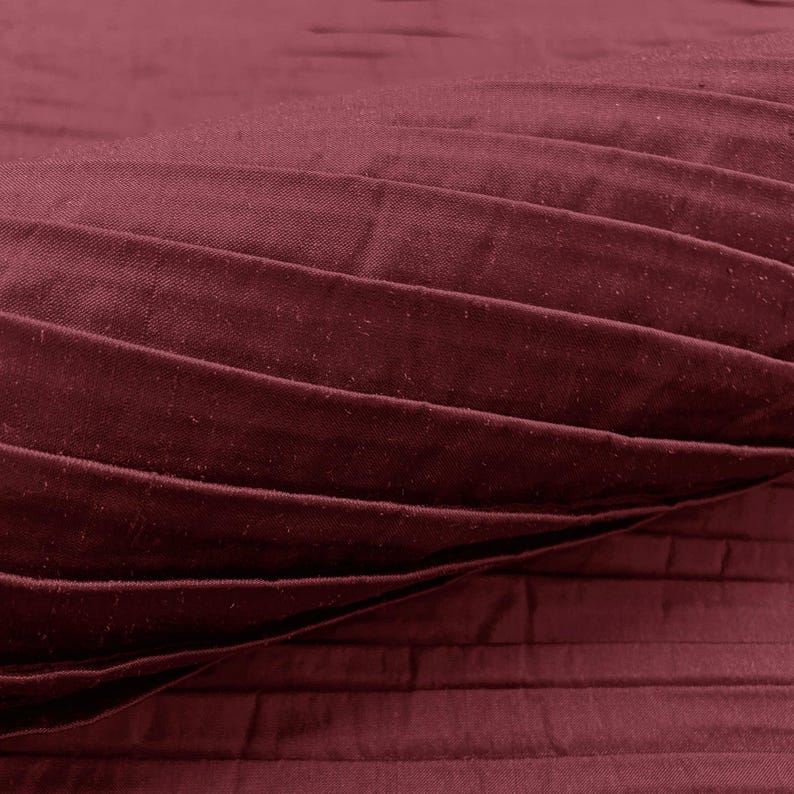 Tela de tapicería plisada Scala Garnet 100% seda de 48" - Etsy España