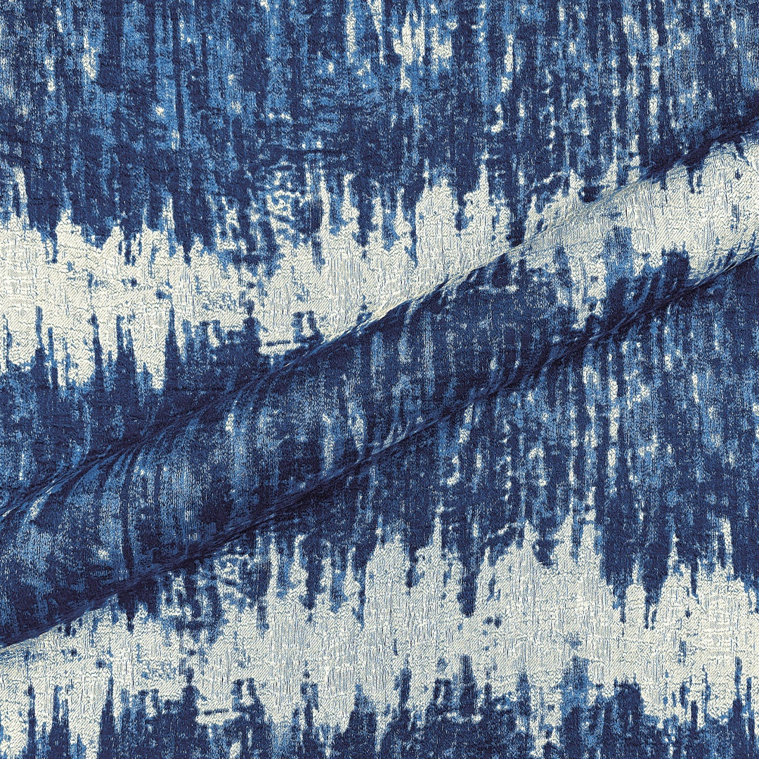 Indigo Modern Ikat Upholstery Fabric 54" - Etsy