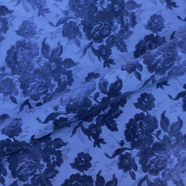 Blue Damask Fabric - Etsy
