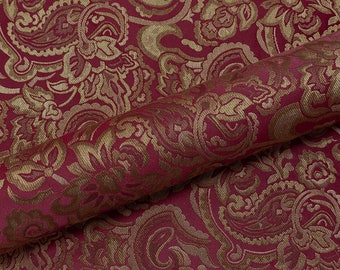 Red Damask Fabric - Etsy