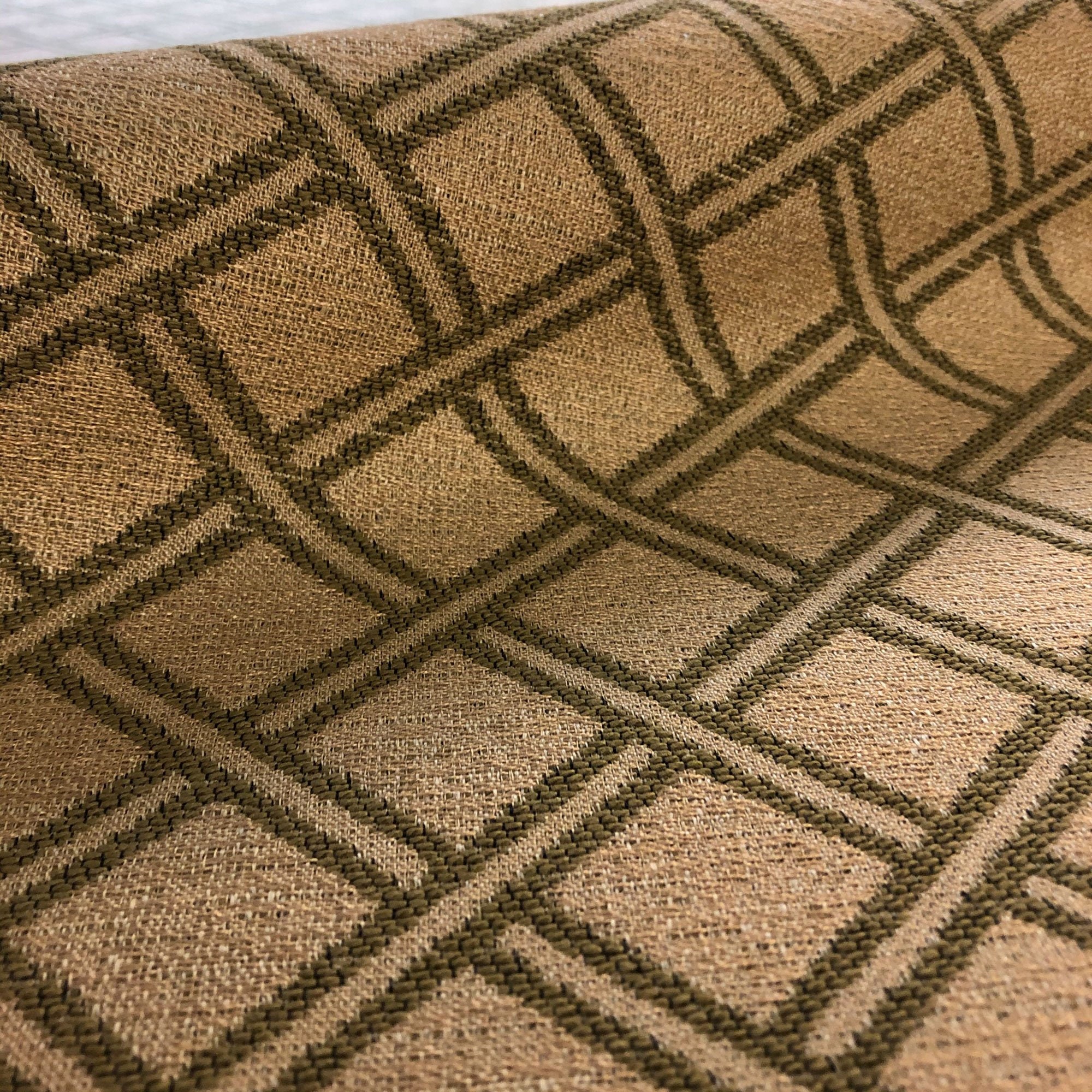 Tan Traditional Geometric Jacquard Upholstery Fabric 54 - Etsy