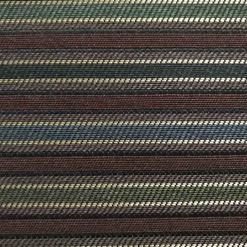 Dark Brown Traditional Stripe Jacquard Upholstery Fabric - Etsy