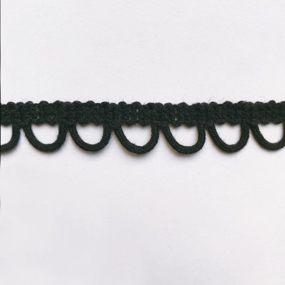 Black High Quality Decorative Loop Trim by the Yard | Etsy
