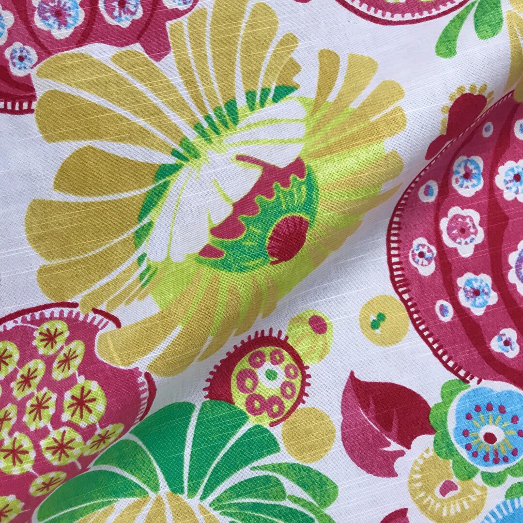 Upholstery Fabric Epic Alex Summer Floral Print 100% Cotton for Sofas ...