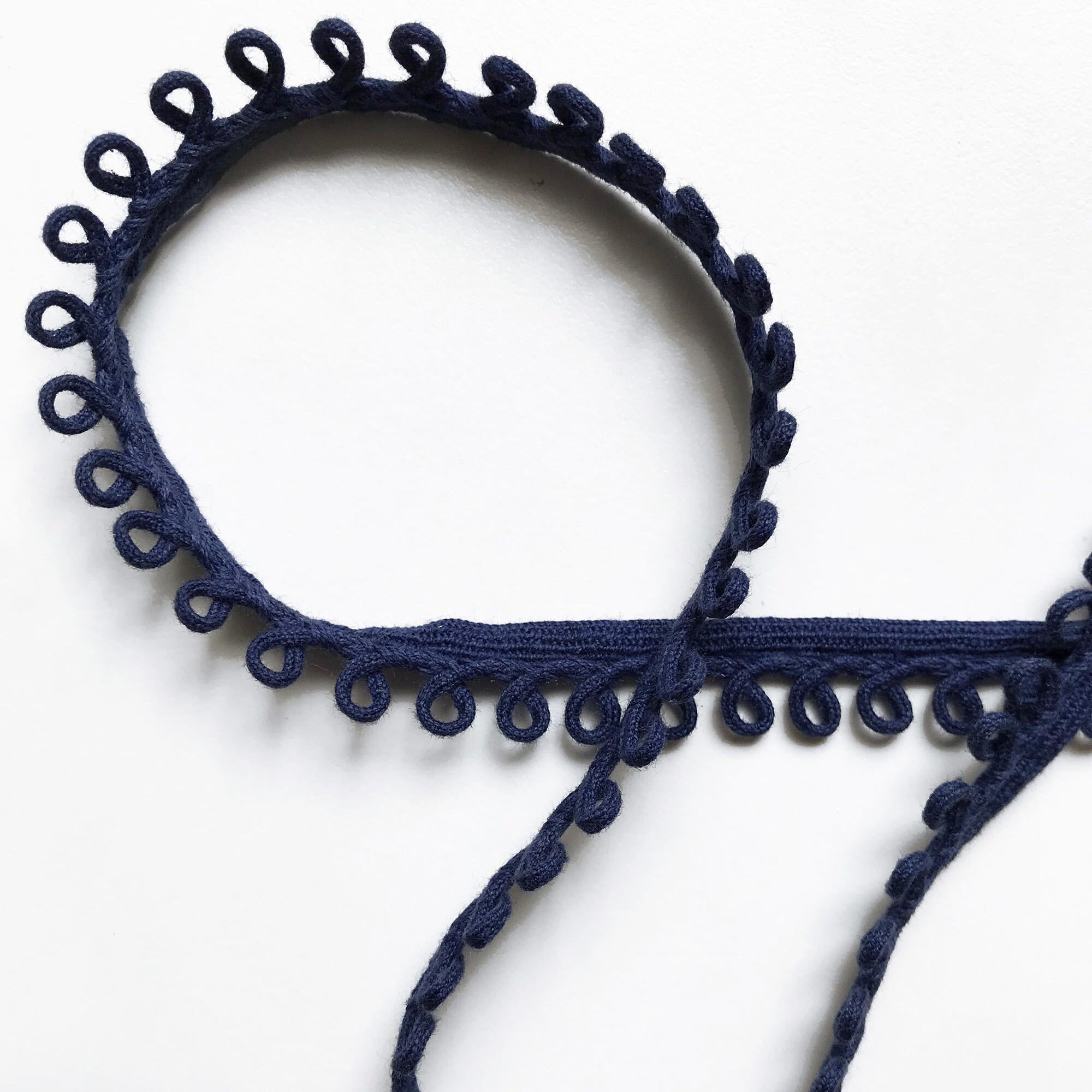Navy Blue High Quality Decorative Loop Trim by the Yard - Etsy