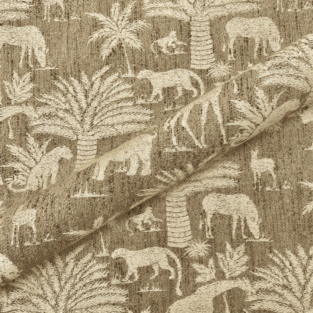 Safari Animal Jacquard Upholstery Fabric 54 - Etsy