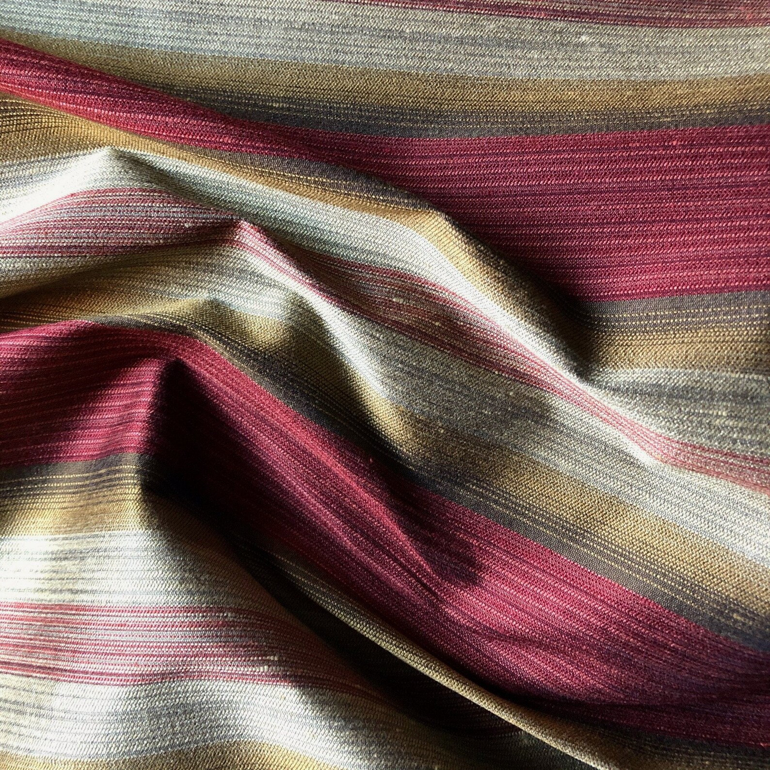 Festival Garnet Woven Stripe Upholstery Fabric 54 - Etsy