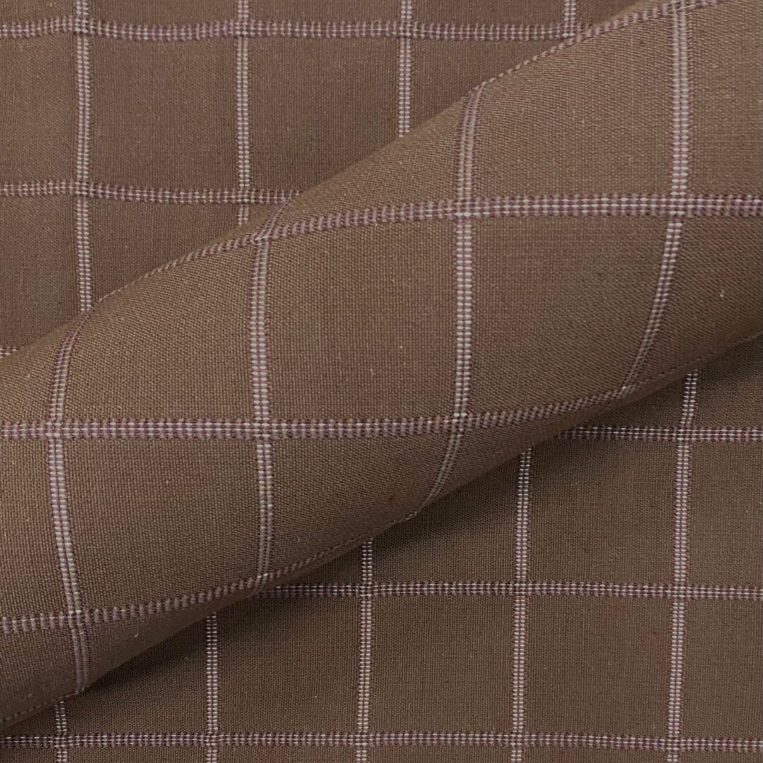 Brown Check Quilted Upholstery Fabric 54 - Etsy