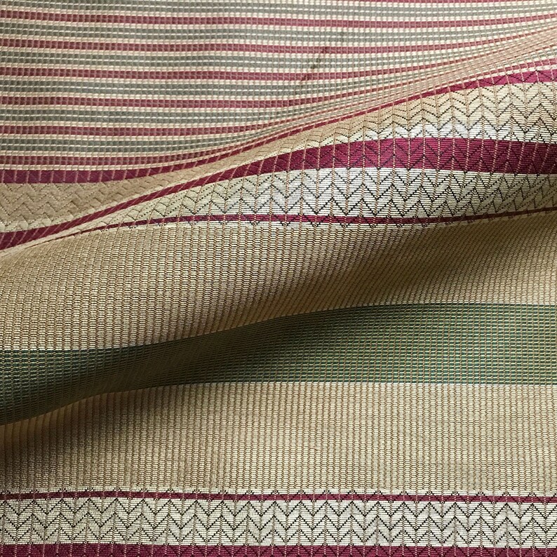 Tan Farmhouse Stripe Woven Upholstery Fabric 54 | Etsy