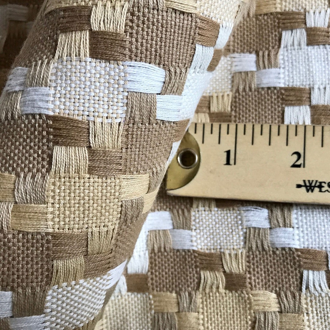 Upholstery Fabric Taupe Woven Houndstooth Material for Furniture Sofas ...