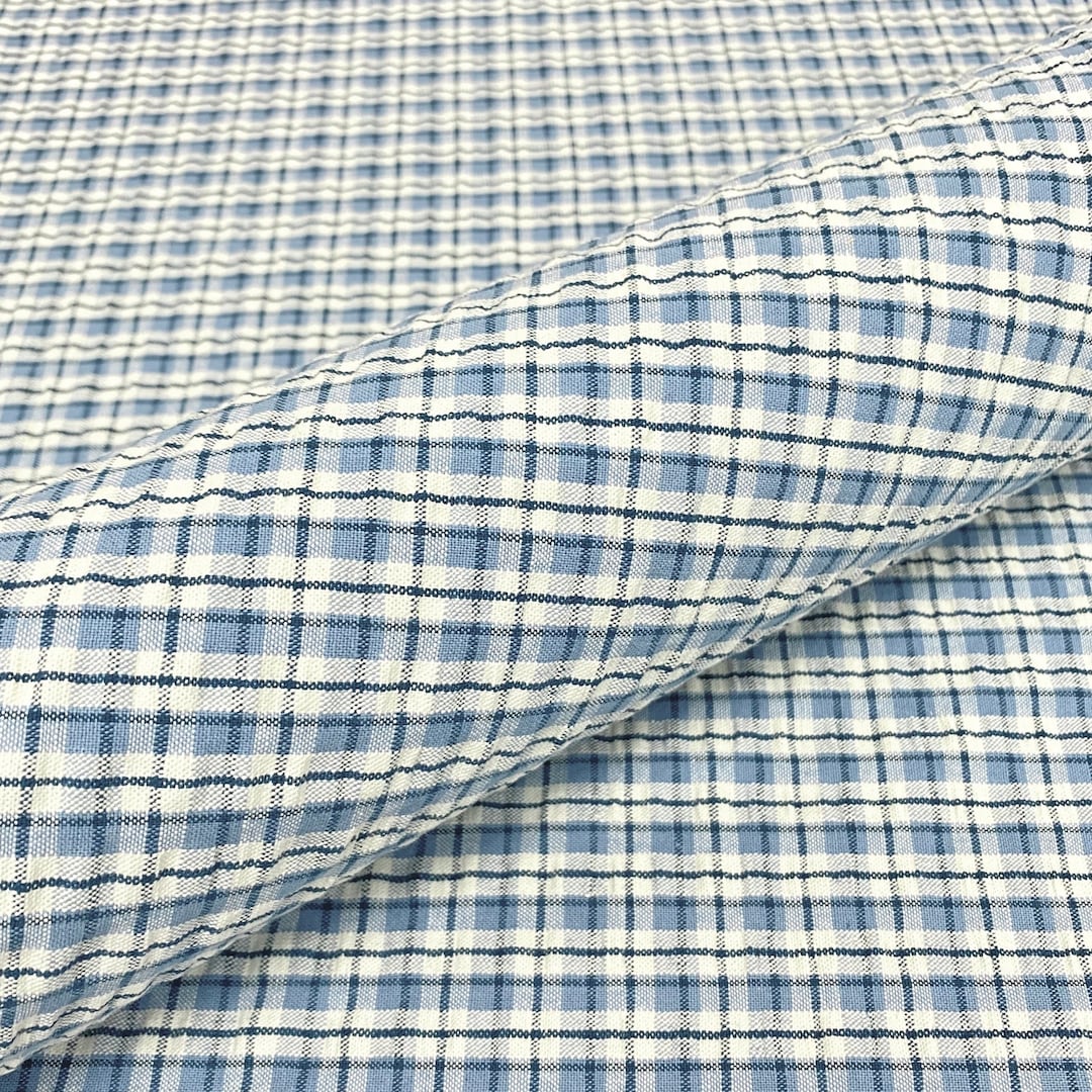 Crawford Blue 100% Cotton Poppy Plaid Upholstery Fabric - Etsy