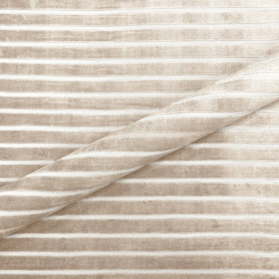 Beige Striped Modern Velvet Upholstery Fabric 54 - Etsy