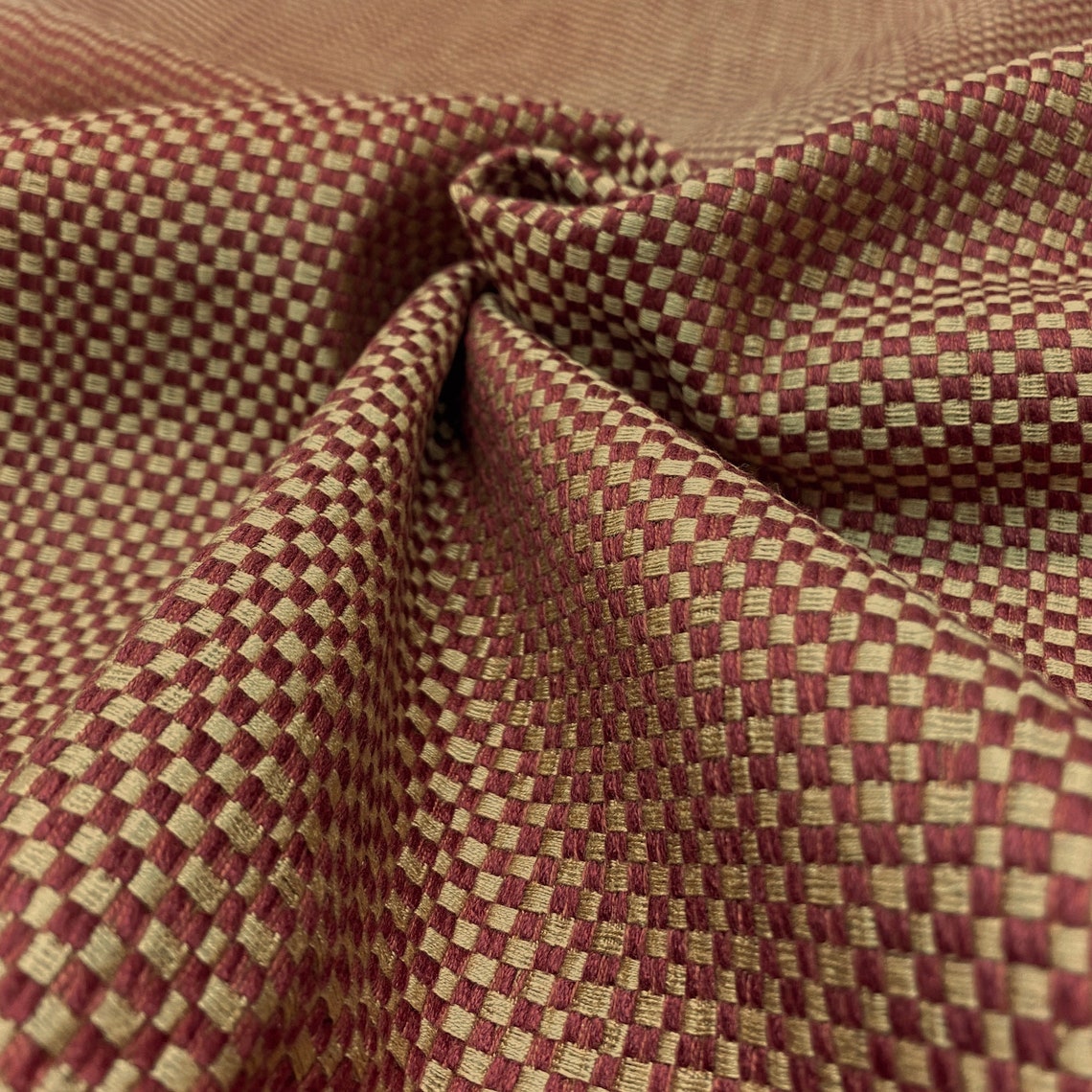 Quadrato Merlot Woven Upholstery Fabric 54 - Etsy
