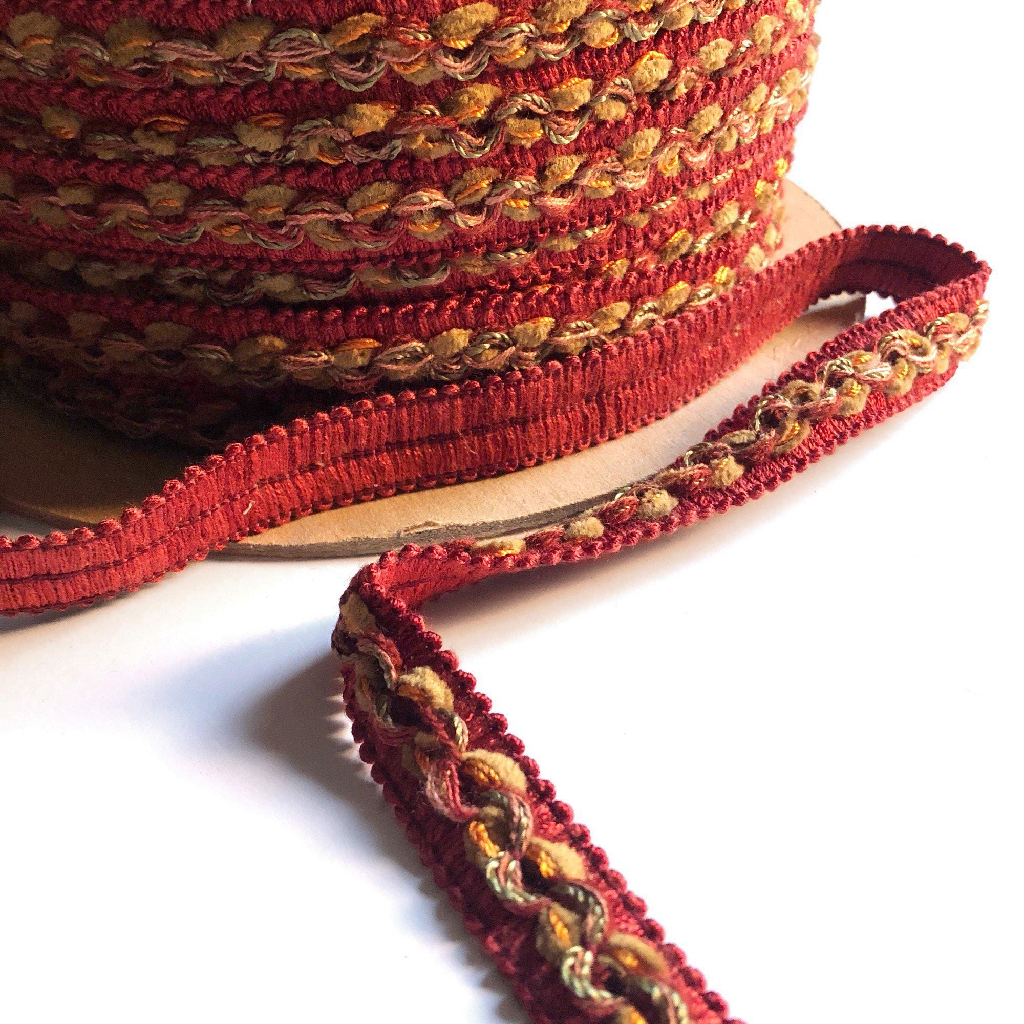 Scarlet and Mustard High Quality Decorative Gimp Trim by the Yard - Etsy