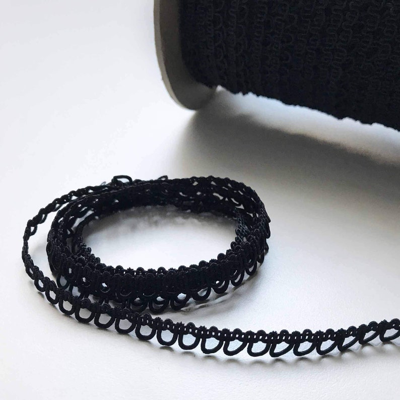 Black High Quality Decorative Loop Trim by the Yard | Etsy