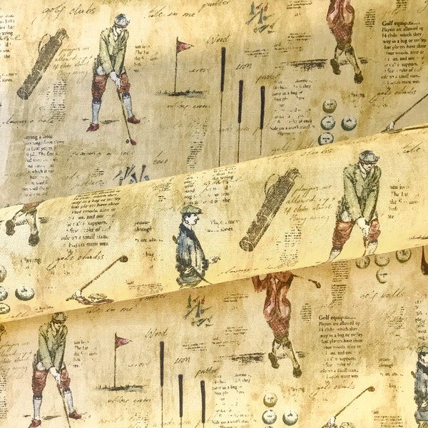 Vintage Golf Fabric - Etsy