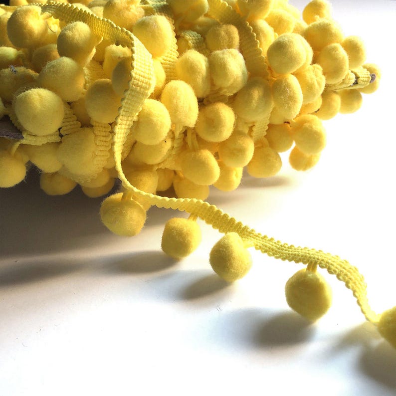 Yellow High Quality Decorative Ball Trim by the Yard - Etsy