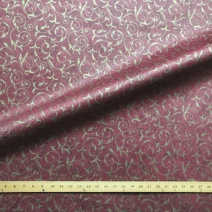 Maroon Traditional Botanical Scroll Cotton Fabric 54" - Etsy