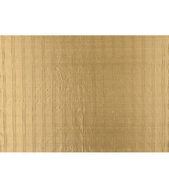 100% Silk Pintuck Fabric in Gold Lightweight Fabric | Etsy