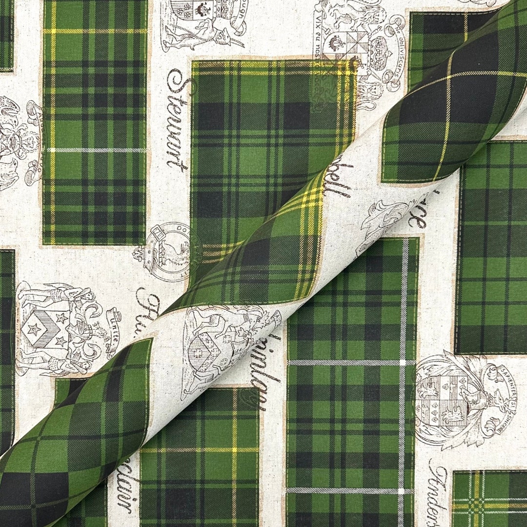 Mccallum Spruce Green/tan Medieval Fabric 54 - Etsy