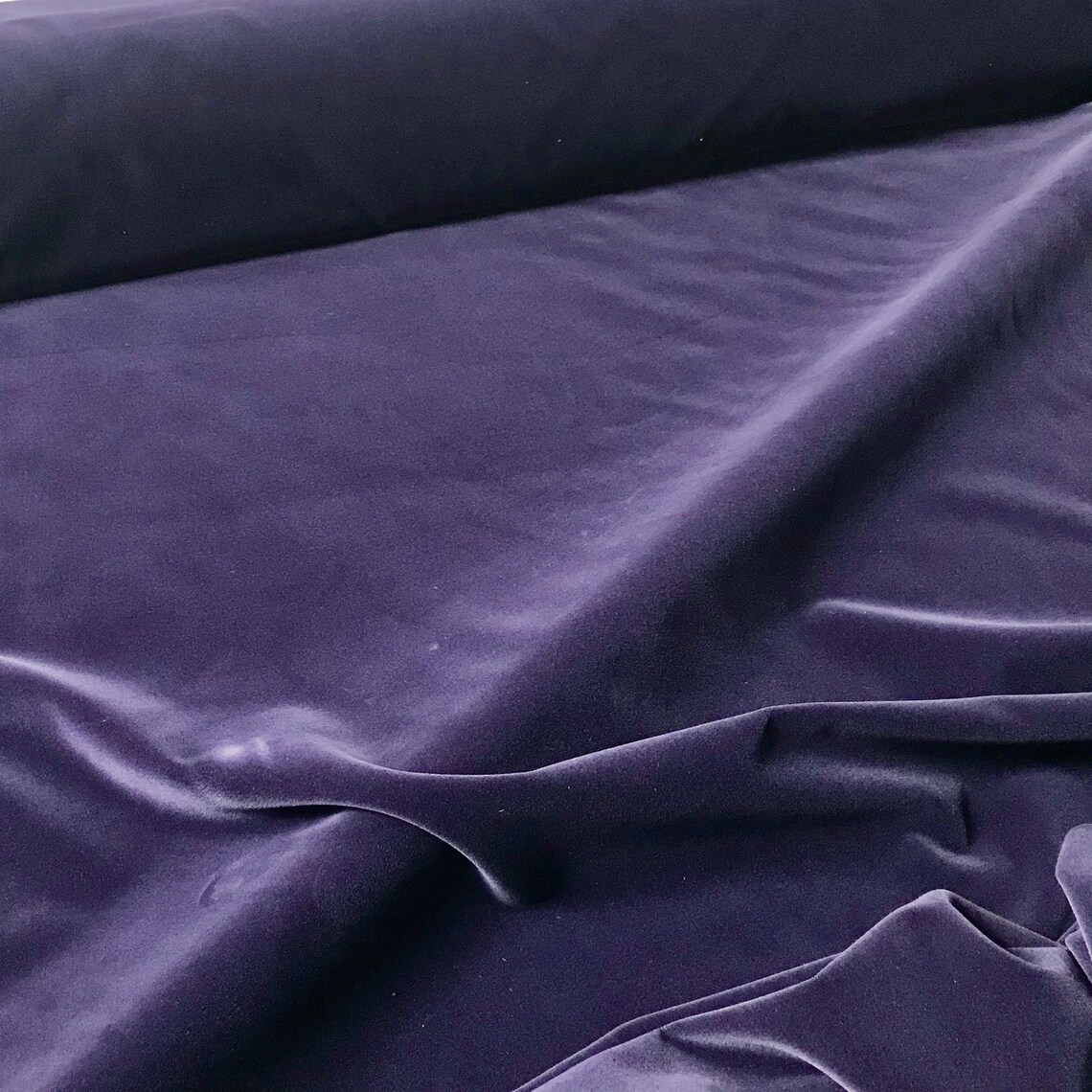 Plum Luxe Solid Velvet Upholstery Fabric 54 - Etsy