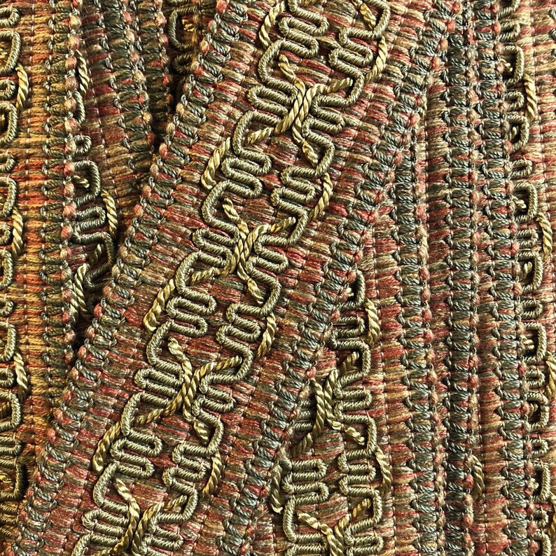 Coral and Army Green High Quality Decorative Gimp Trim by the - Etsy